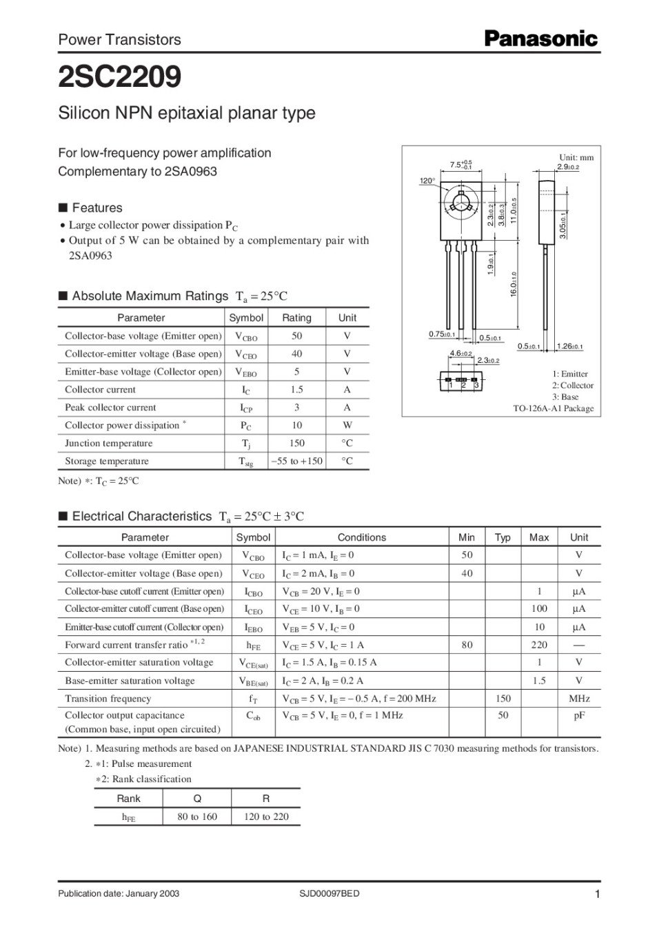 Транзистор 2SC2209 - КСП Електроникс
