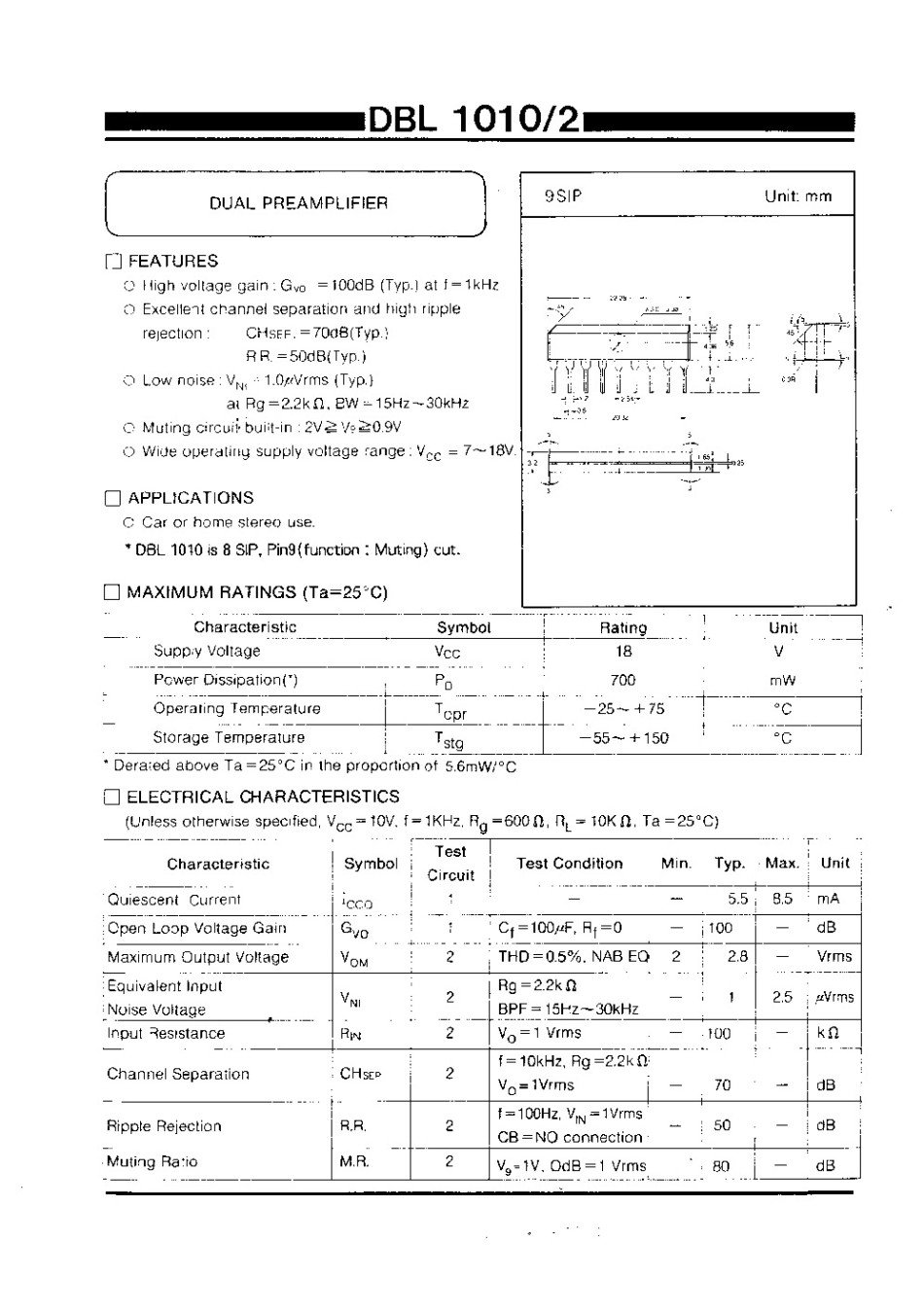 Интегр.схема DBL1010 - КСП Електроникс