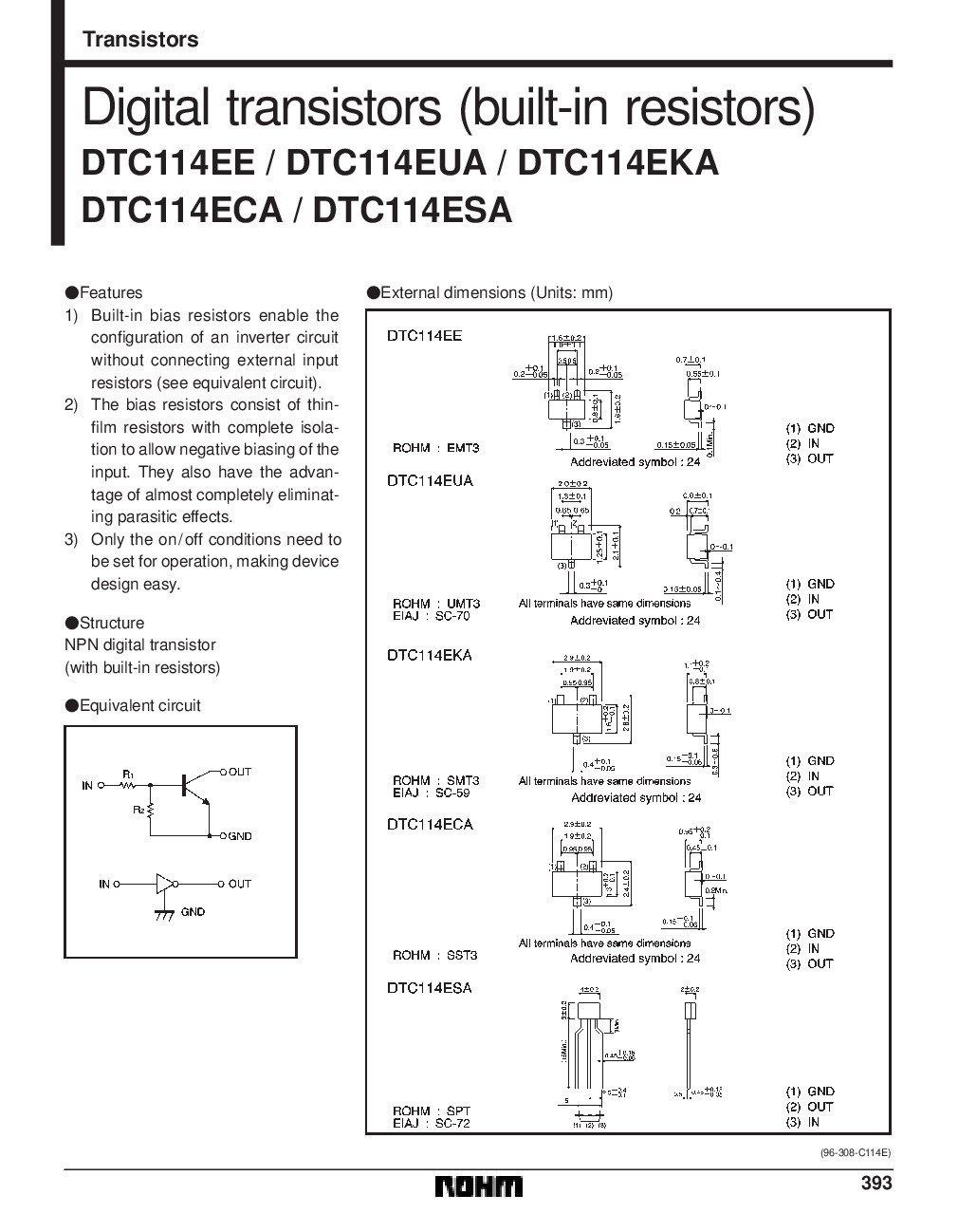 Транзистор DTC114 smd - КСП Електроникс