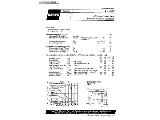 Интегрална схема LA4597 - КСП Електроникс