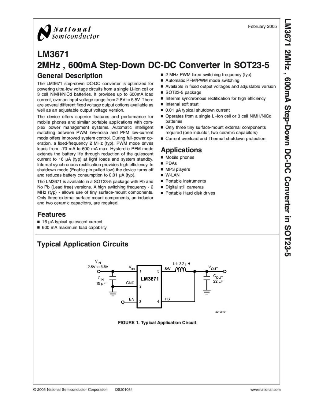 Интегр.схема LM3671MF 3.3 SOT23-5 - КСП Електроникс