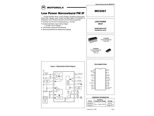 Интегрална схема MC3357P - КСП Електроникс