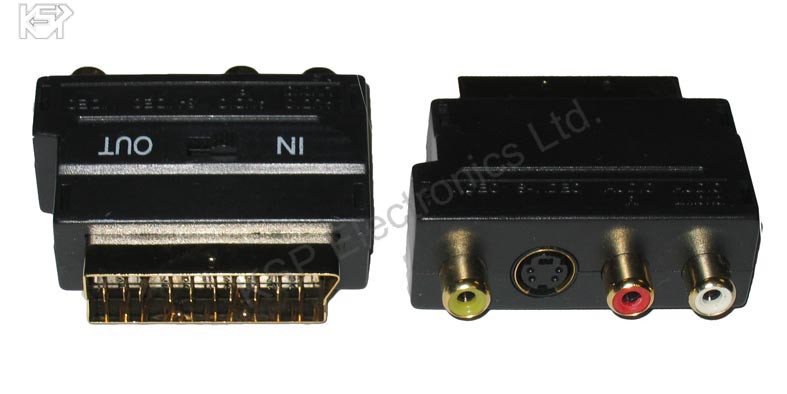 Преход SCART to RCA+SVHS + switch SCART 56 - КСП Електроникс