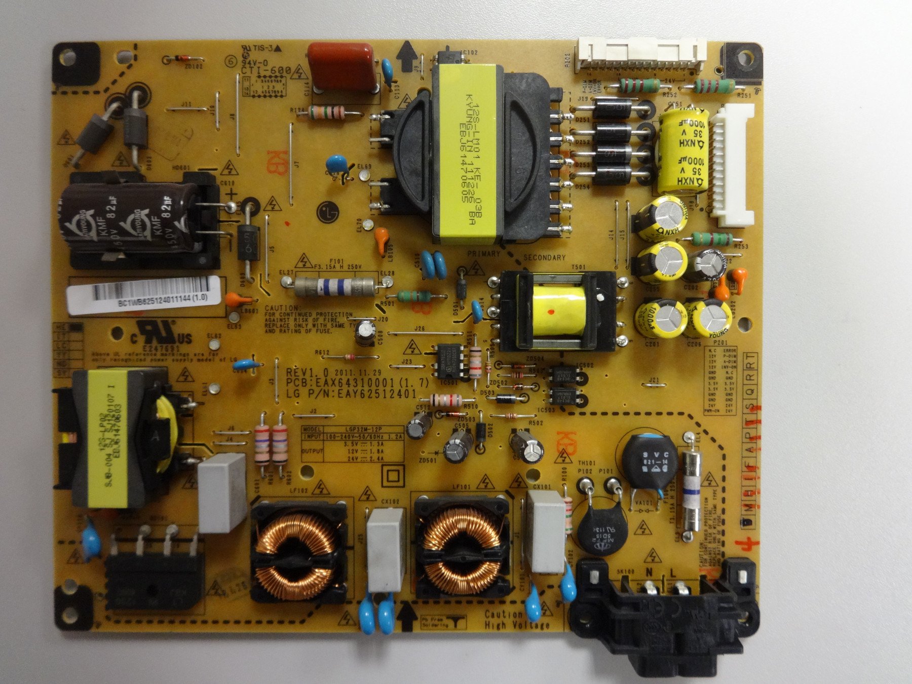 Платка POWER SUPPLY EAX64310001(1.7) EAY62512401 - КСП Електроникс