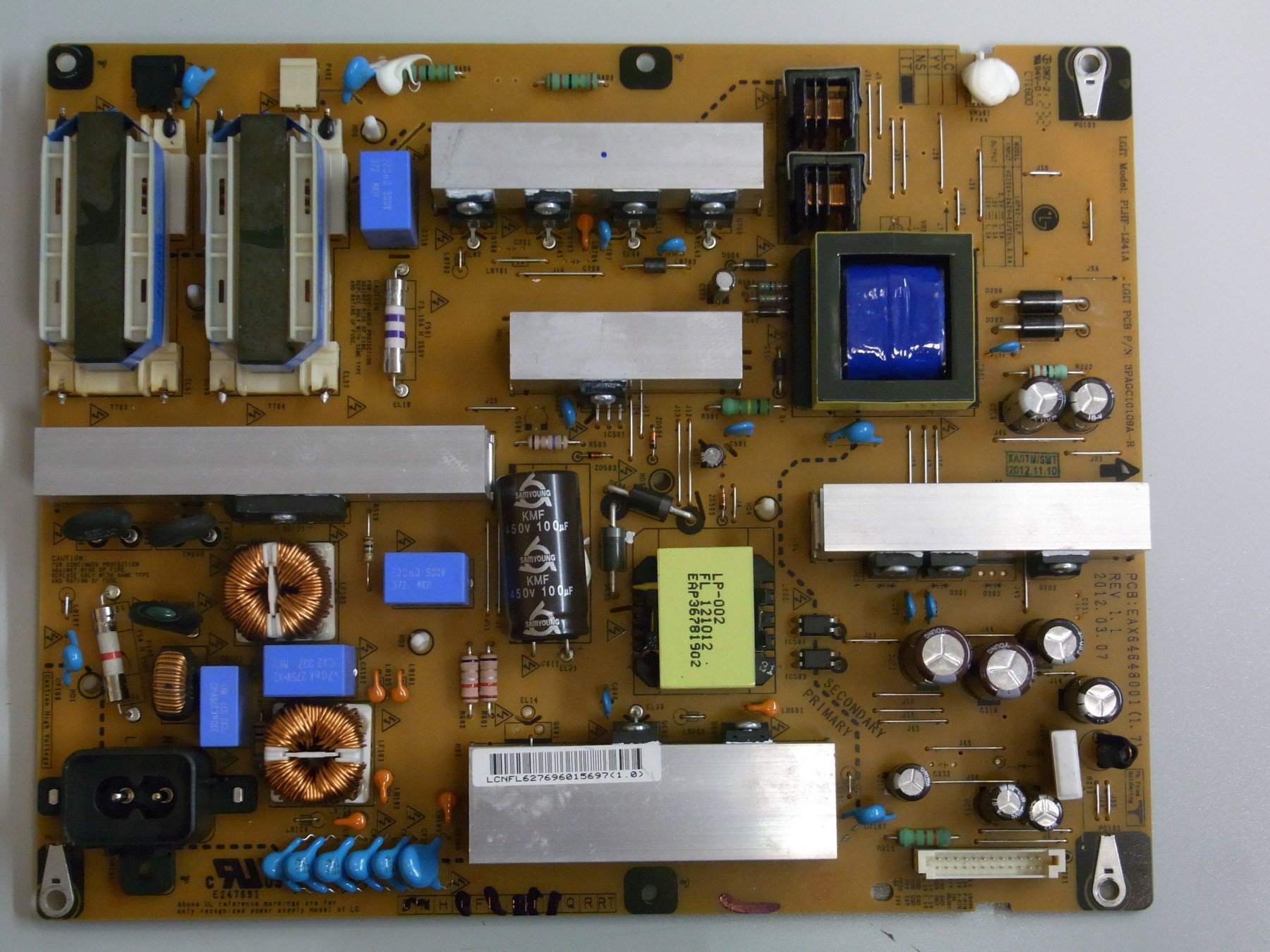 Платка POWER SUPPLY EAX64648001 REV1.1 PLHF-L241A - КСП Електроникс