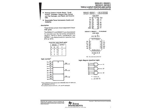 Интегр.схема SN74LS11N - КСП Електроникс