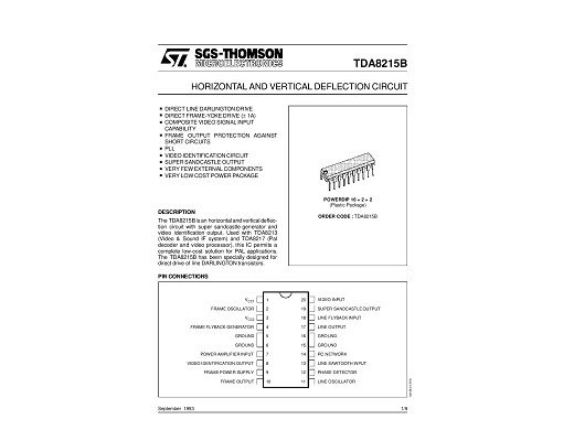 Интегрална схема TDA8215B DIP-20 - КСП Електроникс